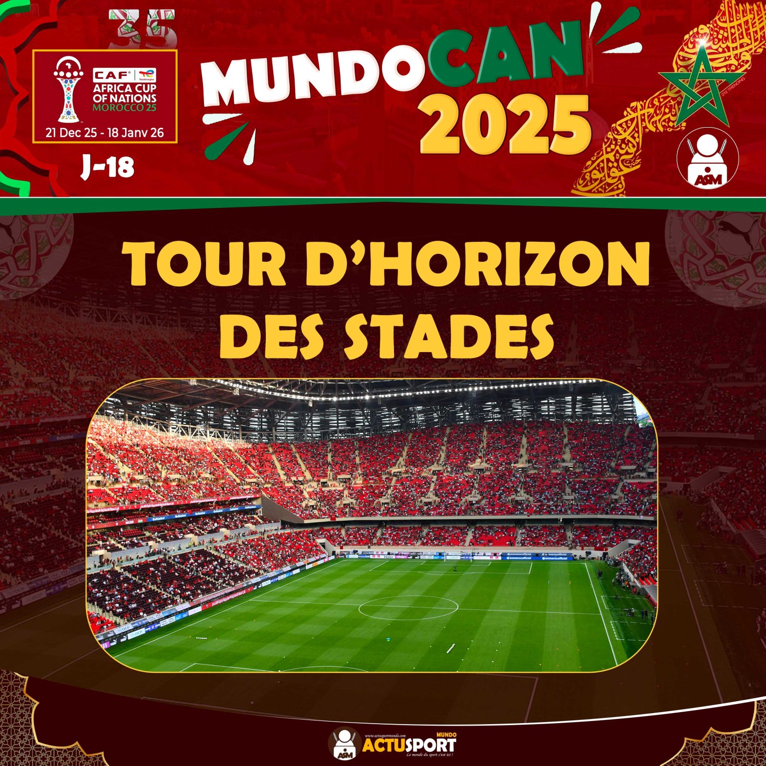 CAN 2025 - Maroc : Tour d’horizon des stades - Actu Sport Mundo